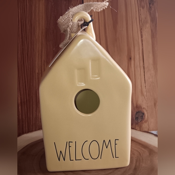 Rae Dunn | Accents | Rae Dunn Welcome Yellow Birdhouse | Poshmark